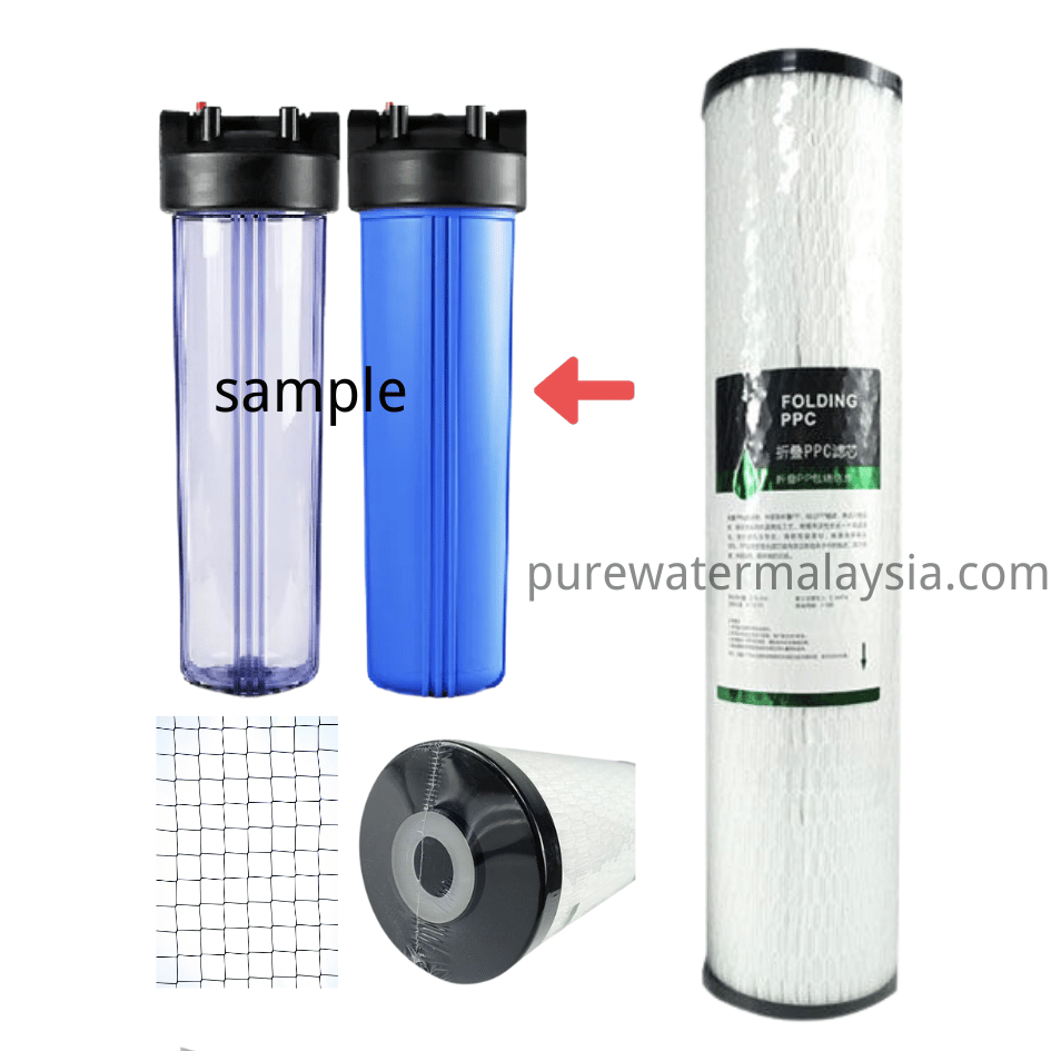 20″Jumbo Pleated Net Big Blue Filter Sediment Filter Cartridge