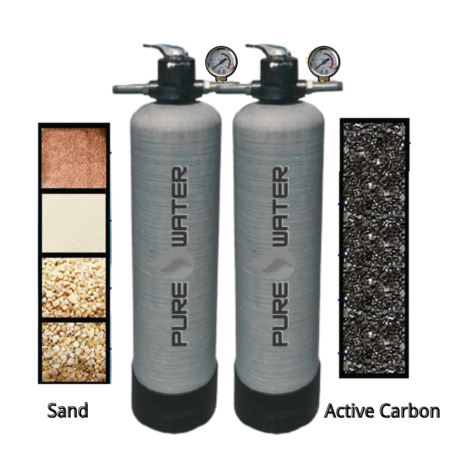 Double Stage Outdoor Whole House Master Water Filter System